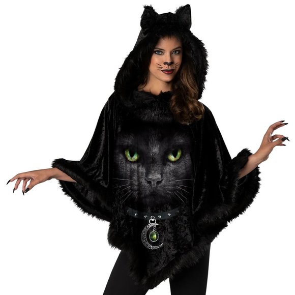 Incharacter | Other | Black Cat Costume Adult Womens Halloween Poncho ...
